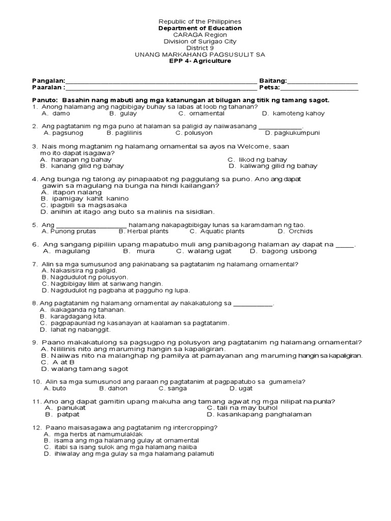 FINAL 1ST PERIODICAL TEST IN EPP4 | PDF