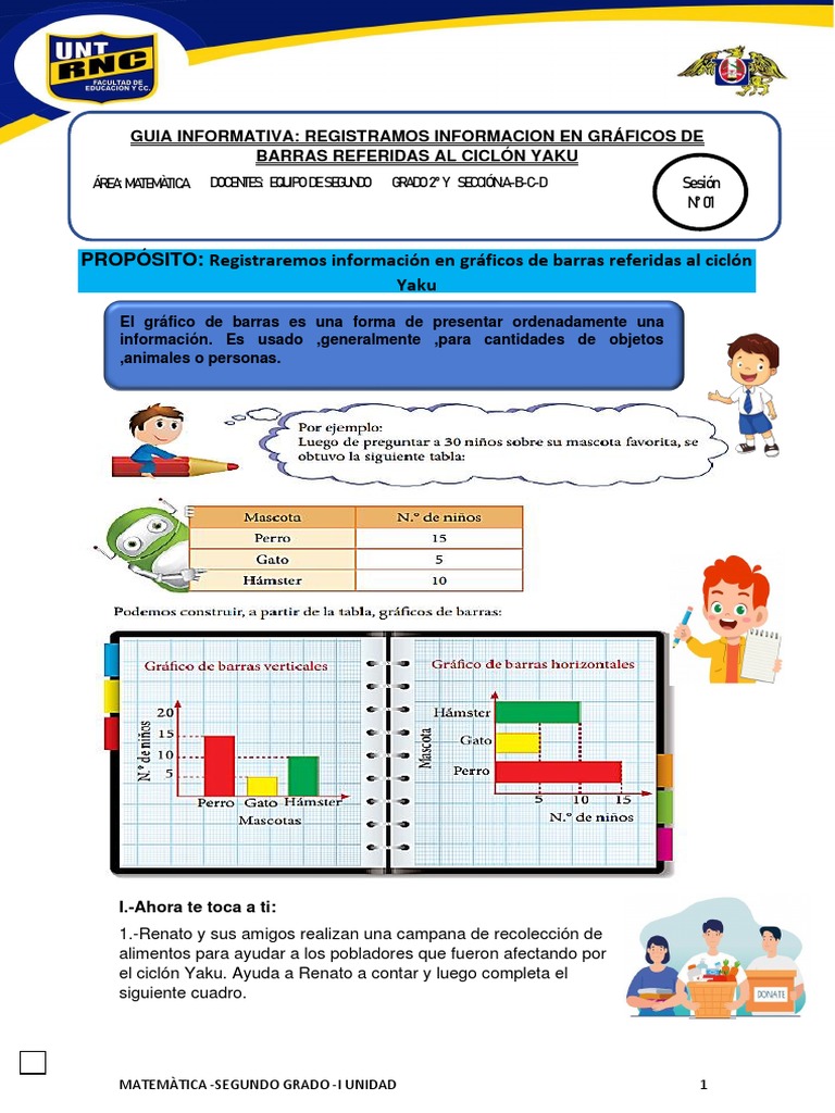 Mate - G.I - Sesiòn 01 Registramos Informacion en Gráfico de Barras PDF ...