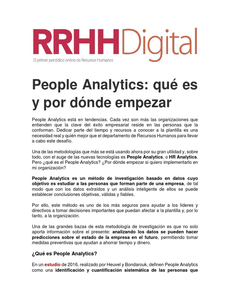 People Analytics | PDF