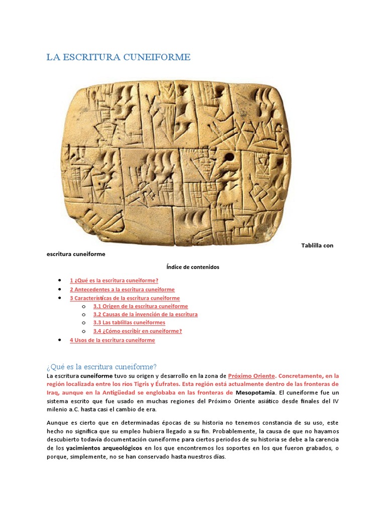 Escritura Cuneiforme | PDF | Cuneiforme | Escritura