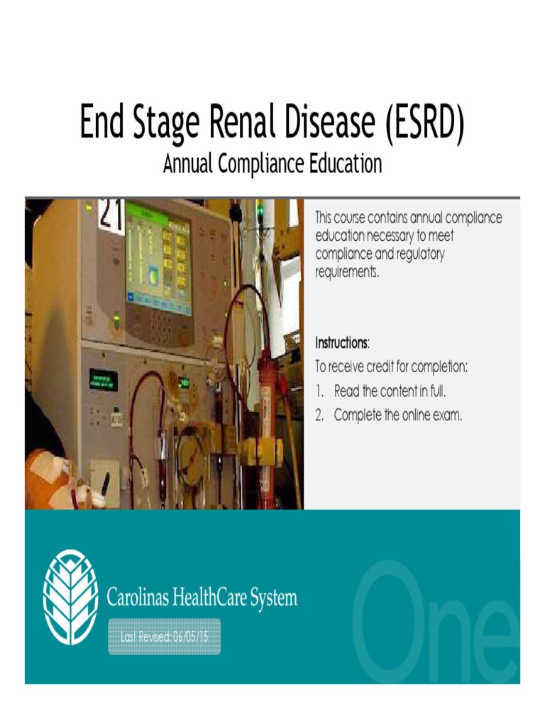 Annual Compliance Education for ESRD Care | PDF | Chronic Kidney ...