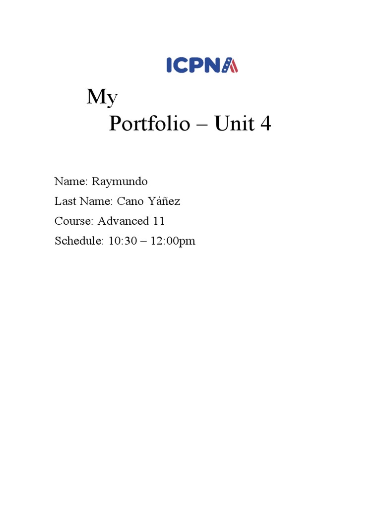 My Portfolio ADV 11 - UNIT 4 | PDF | Intelligence | Perception