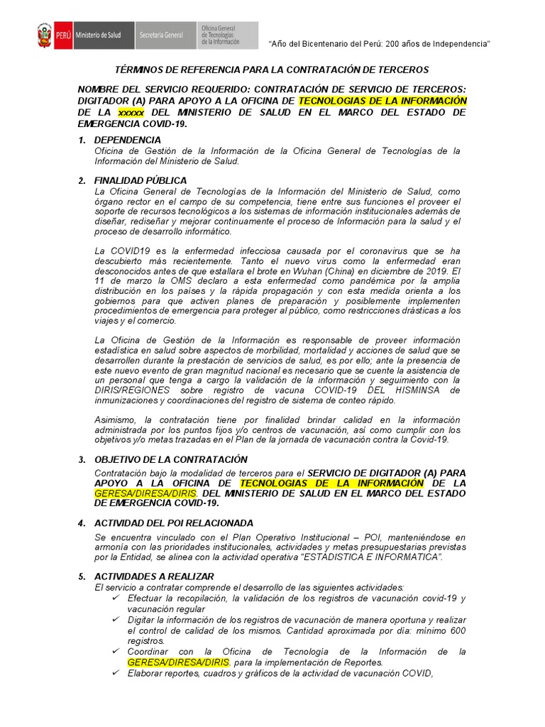 TDR DIGITADORES - Modrelo | PDF | Corrupción política | Derecho laboral