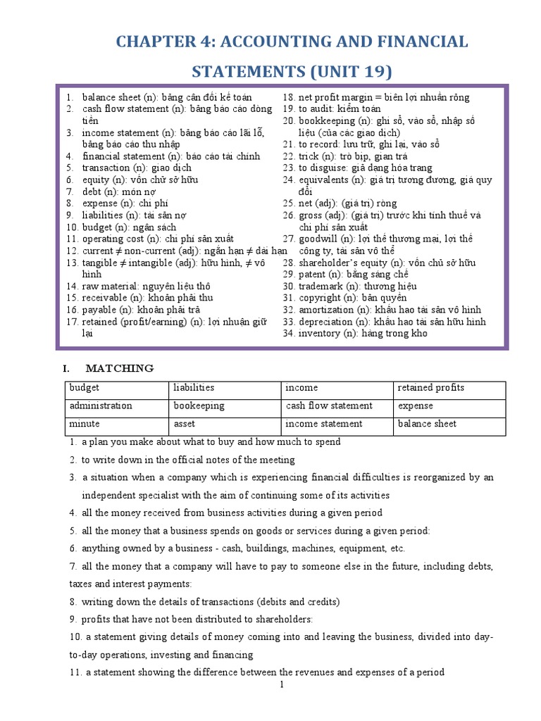 Unit 4 Accounting Financial Statements | PDF