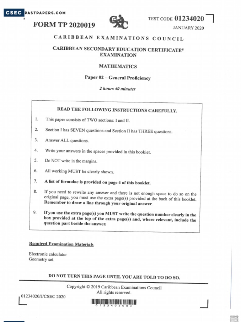 Jan 2020 Q1-2 (Past Paper) Add Maths | PDF