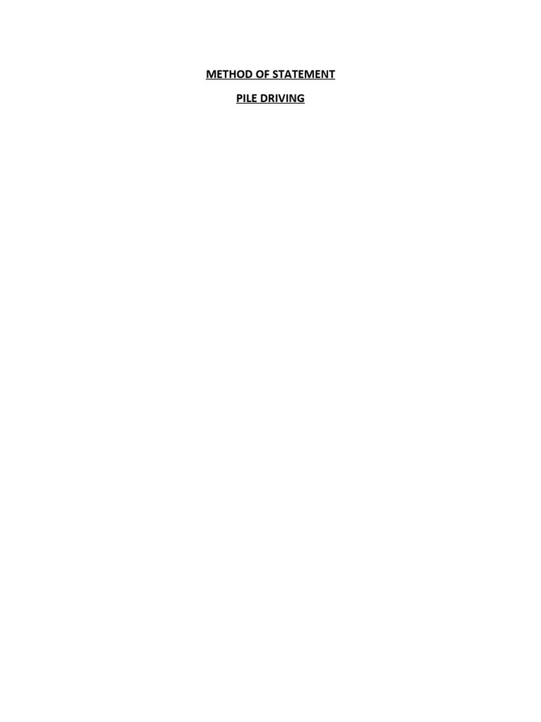 MOS Pile Driving | PDF