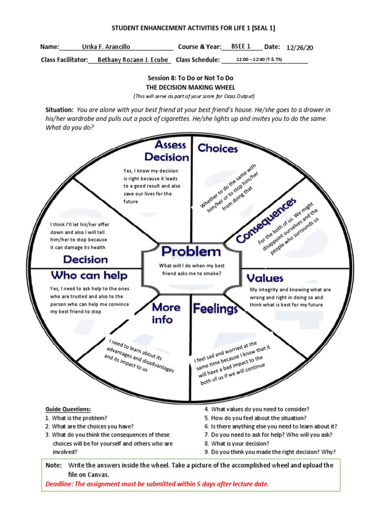 SESSION 8 To Do or Not To Do Worksheet-1 (Arancillo Urika BSEE 1) PDF ...