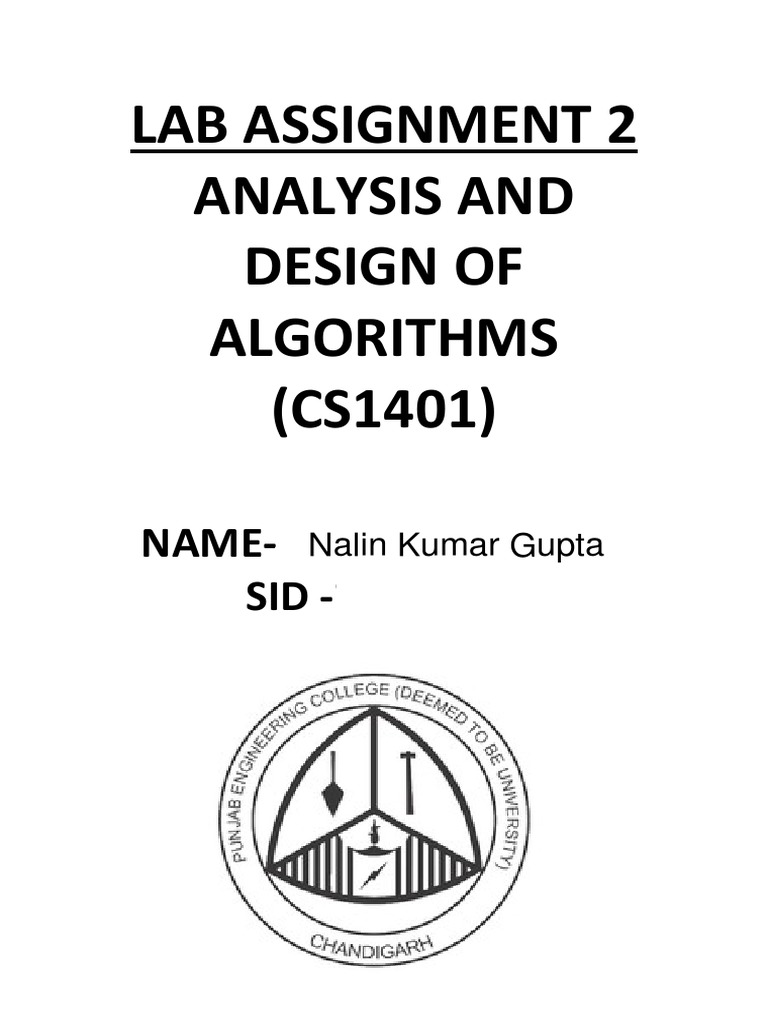 Assignment2 ADA | PDF | Mathematical Analysis | Computer Programming