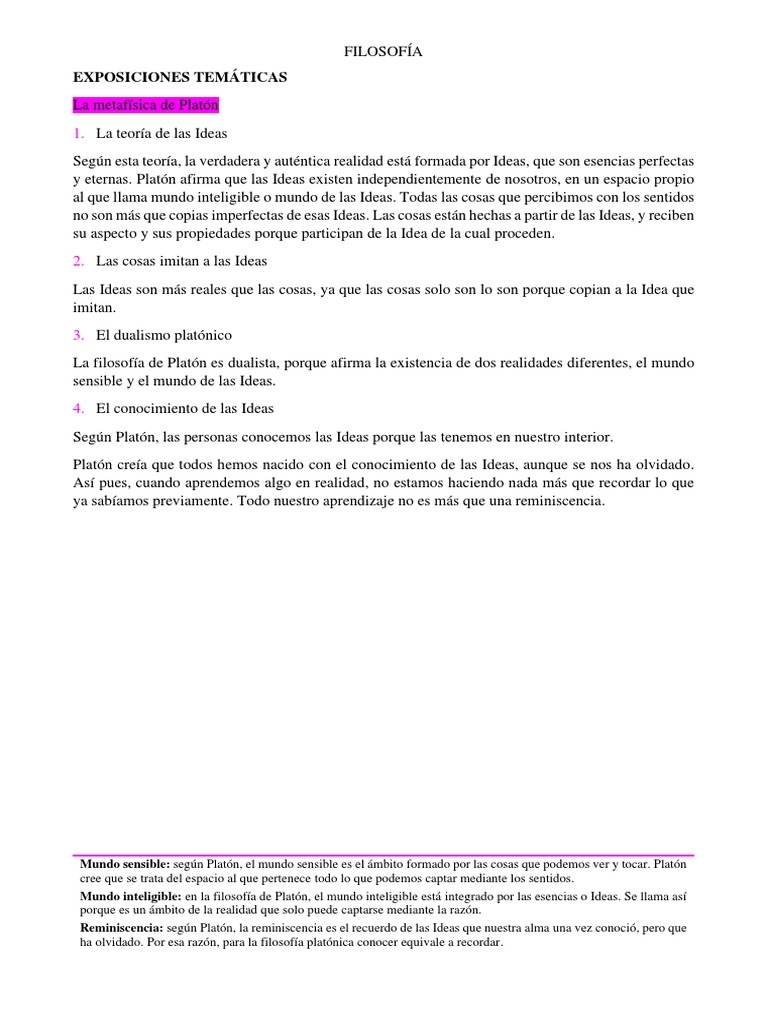 Exposiciones Temáticas PDF | PDF | Verdad | Platón