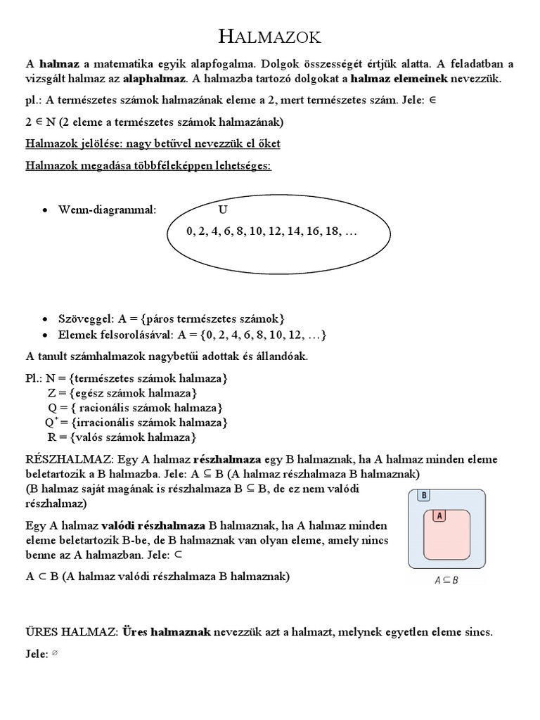 10 Halmazok | PDF