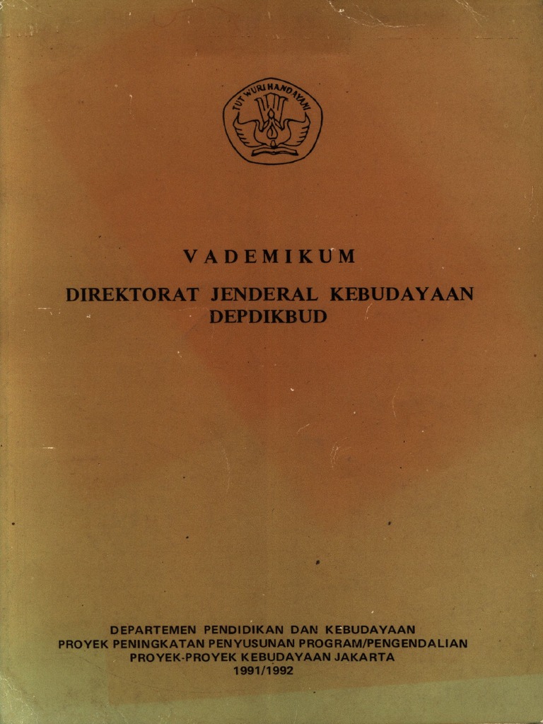 Vademikum Dirjen Kebudayaan Depdikbud PDF | PDF