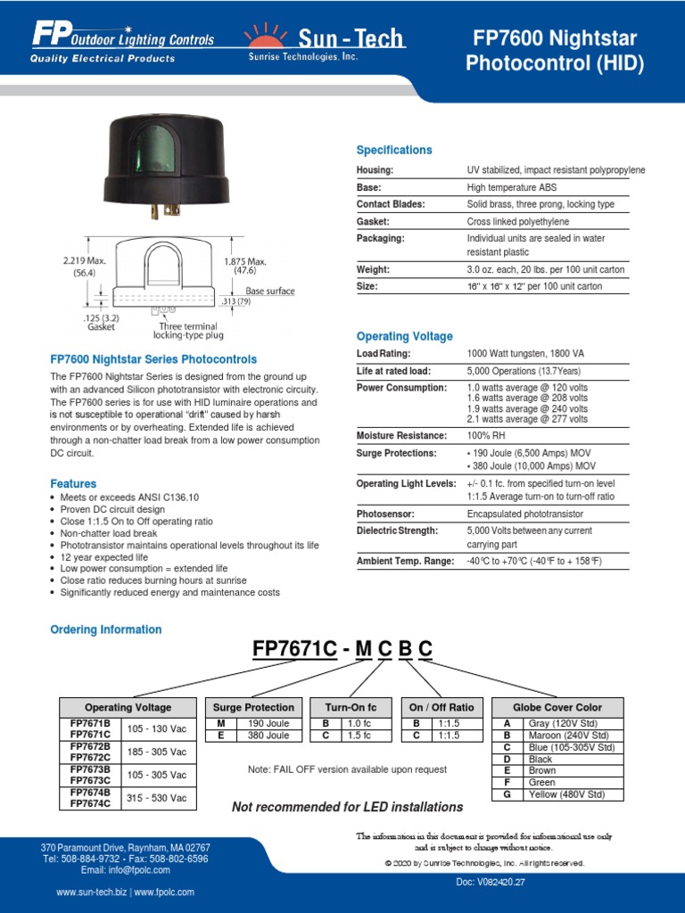 Fotocelda Sun Tech - FP7600 | PDF | Metrology | Electric Power