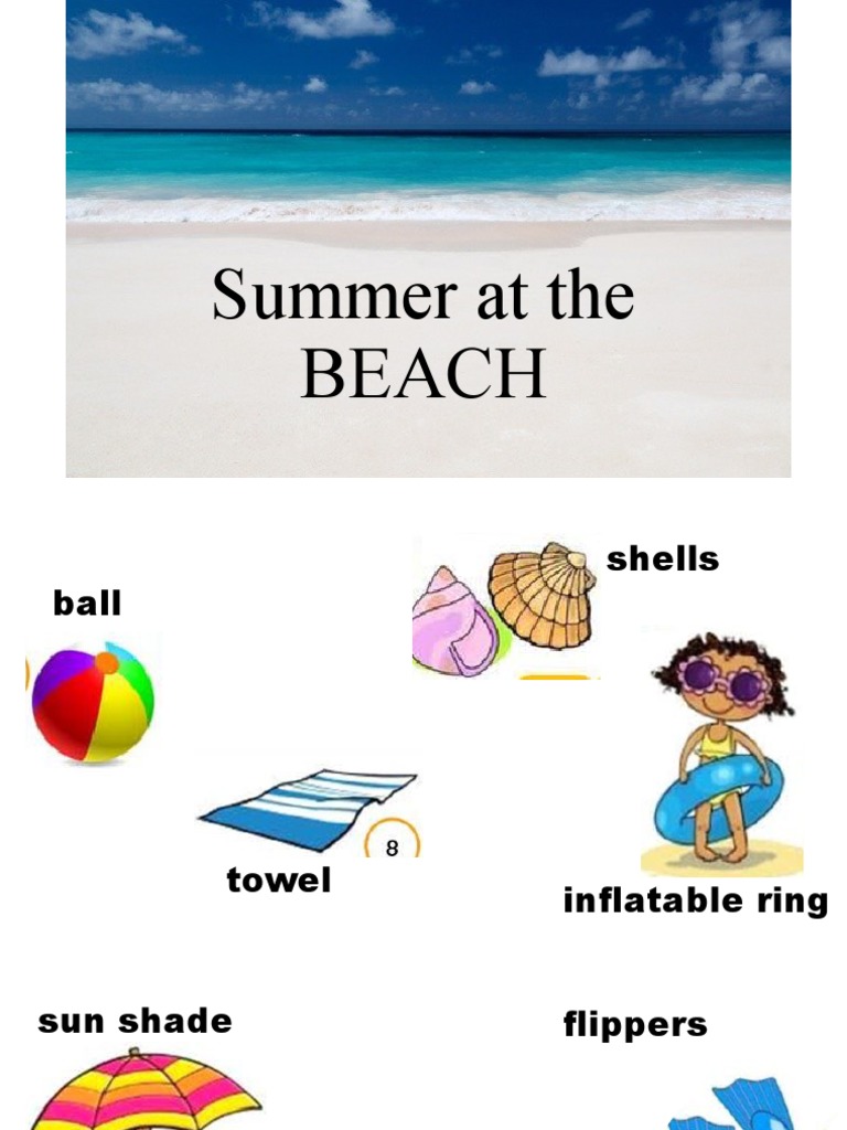 Summer Beach Vocabulary and Game Games - 107834 | PDF