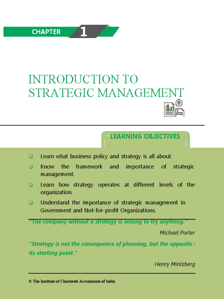 Chapter 1 Introduction To Strategic Management | PDF | Strategic ...