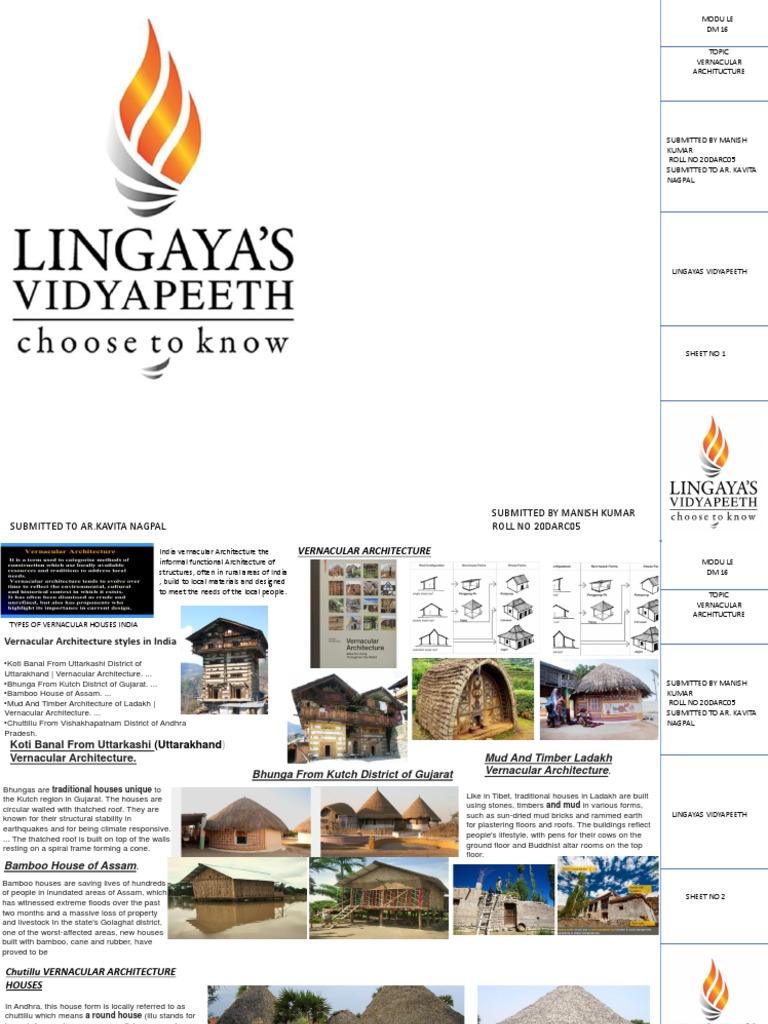 Vernacular Architecture Combine Sheet 11111 PDF | PDF