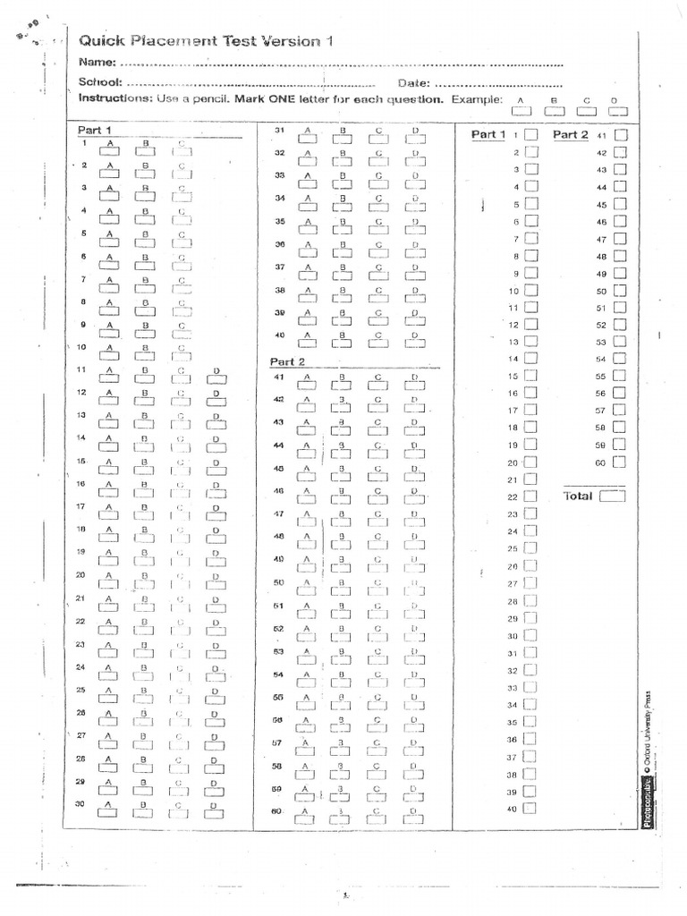 Placement Test PDF | PDF