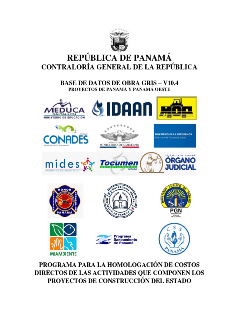 Base de datos de costos directos para proyectos de obra gris en Panamá y Panamá Oeste | PDF ...