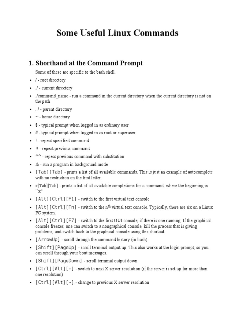 Useful Linux Commands Guide for Beginners | PDF | Desktop Environment ...