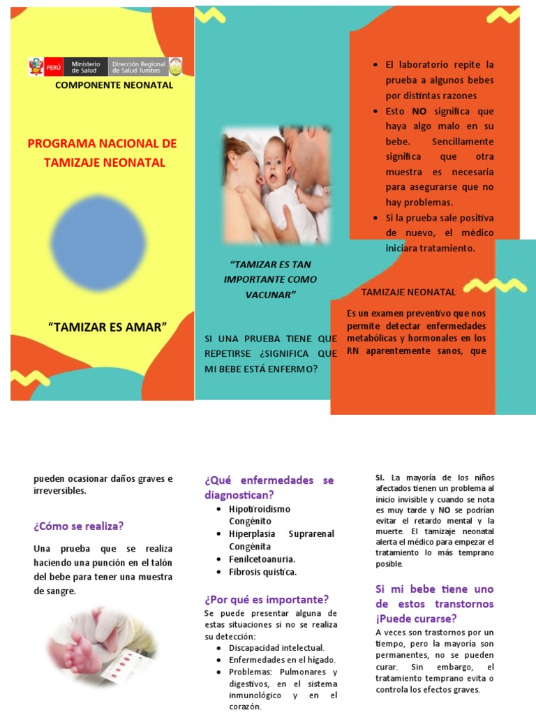 TRIPTICO Salud Neonatal | PDF | Discapacidad intelectual | Salud pública