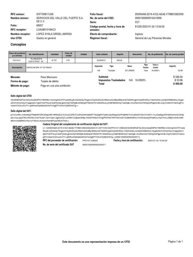 Conceptos: 15101514 PL/390/EXP/E S/2015-57837 92 16.757 LTR 20.650474 ...