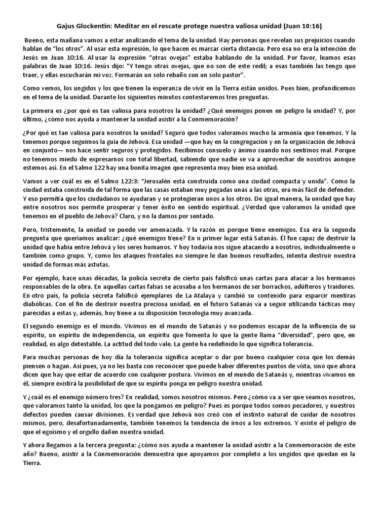Gajus Glockentin - Meditar en El Rescate Protege Nuestra Valiosa Unidad ...
