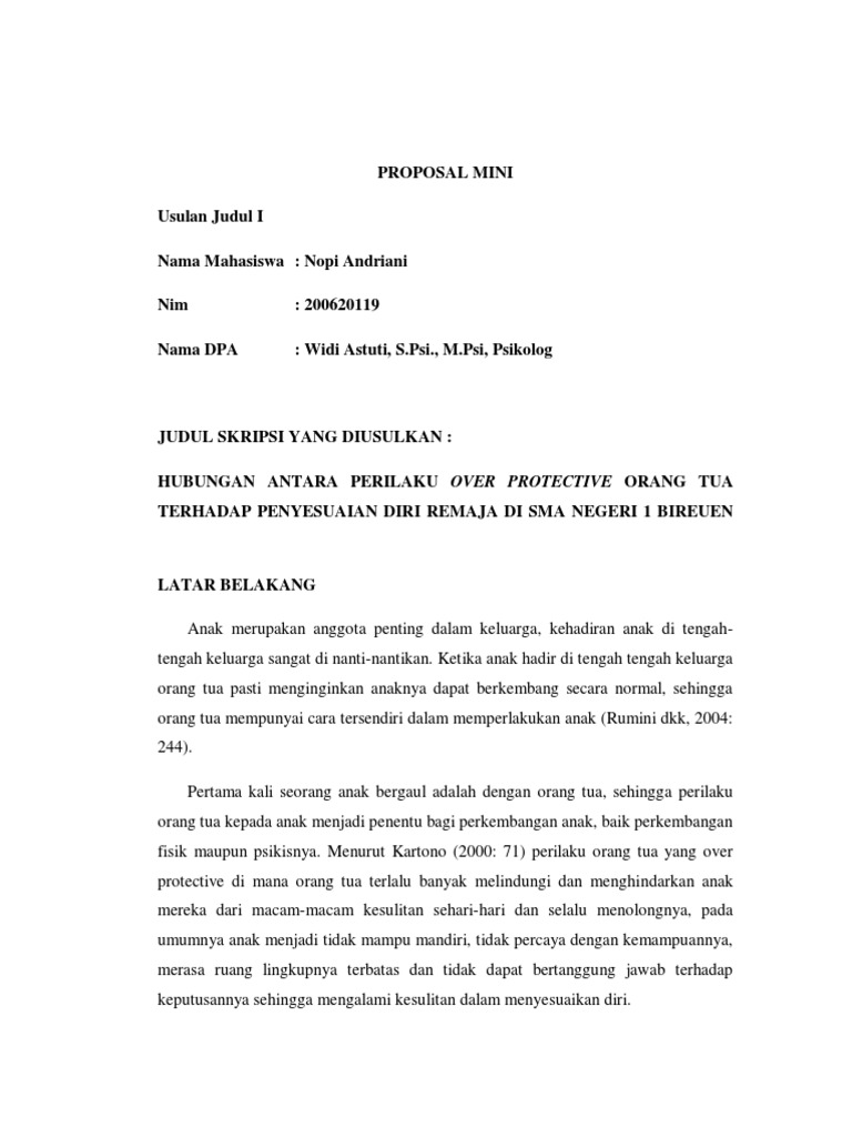 Proposal Mini PDF | PDF | Pengembangan Diri | Kesehatan Holistik