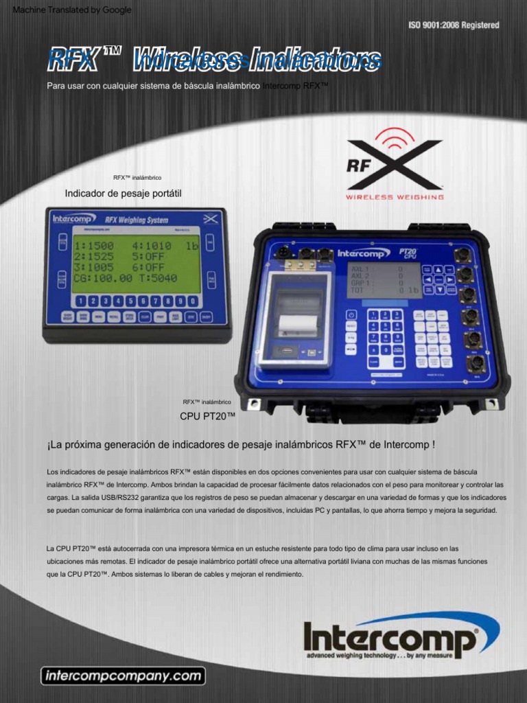 Intercomp - RFX Indicators - SR | PDF | Inalámbrico | Ordenador portátil