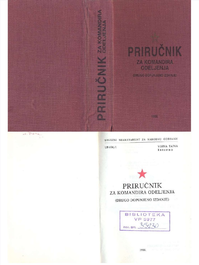 Dokumen - Tips - Prirucnik Za Komandira Odeljenja PDF | PDF