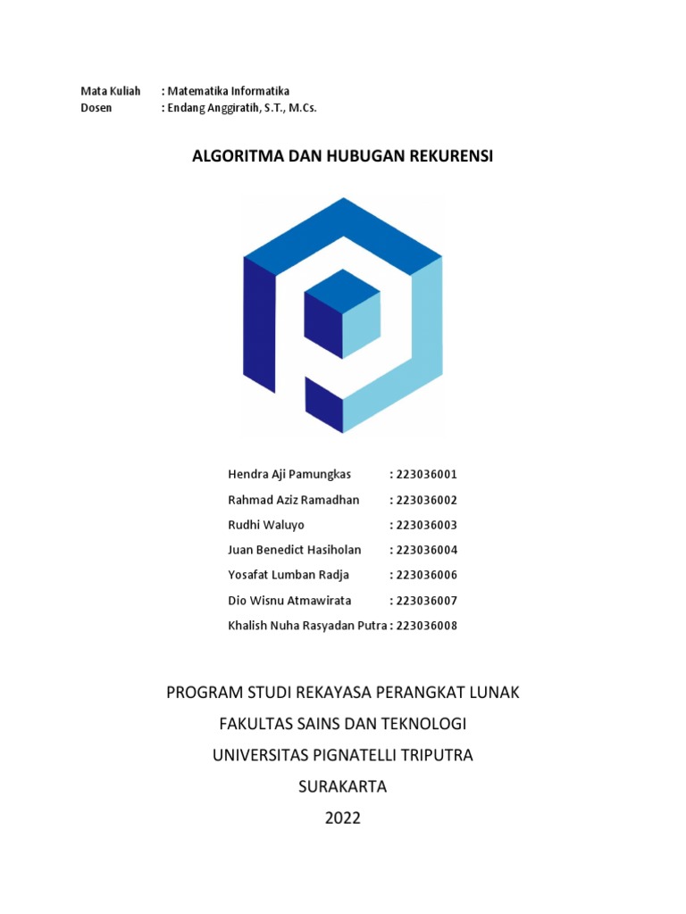 beta test - Algoritma dan Hubungan Rekurensi | PDF
