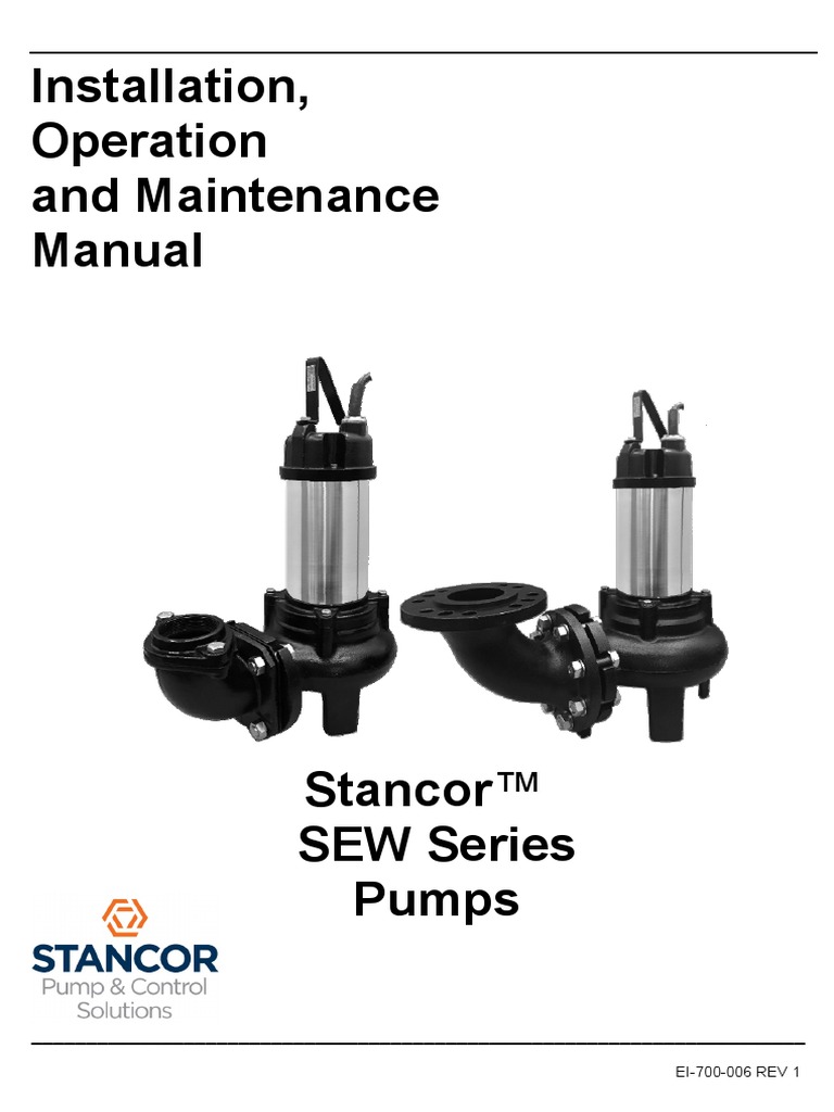 IFS Stancor SEWseries OperationManual | PDF | Electrical Wiring | Pump