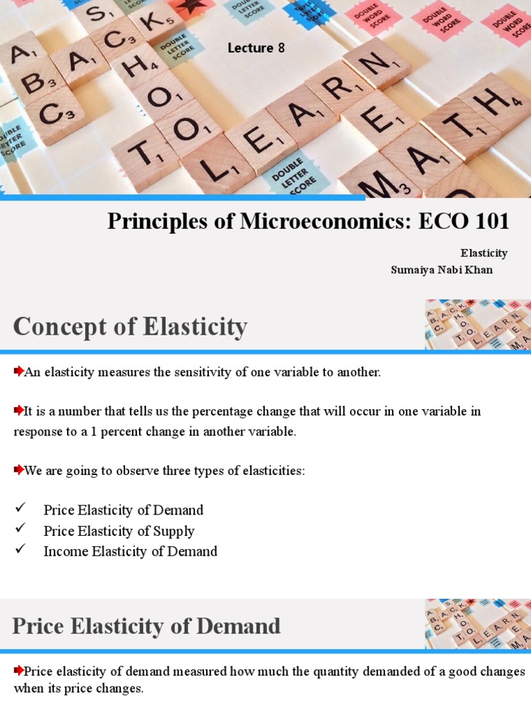 Eco 101 Elasticity | Download Free PDF | Elasticity (Economics) | Demand