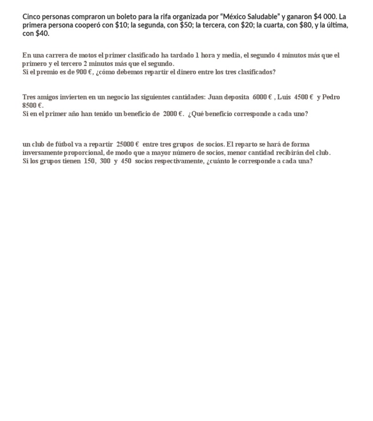 Problemas Mate | PDF