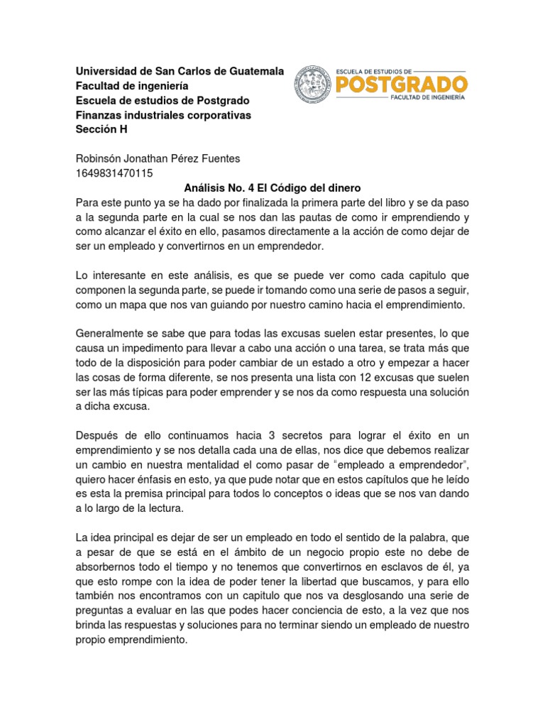 Analisis4 FIC PDF | PDF | Iniciativa empresarial