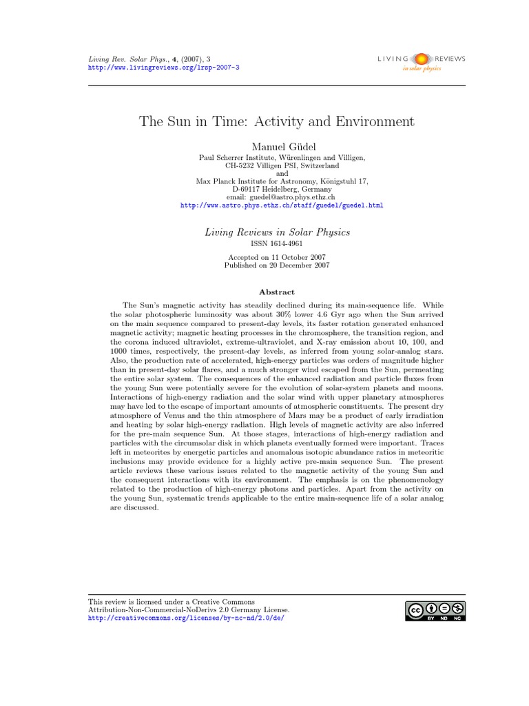 The Sun in Time PDF | PDF | Sun | Stars