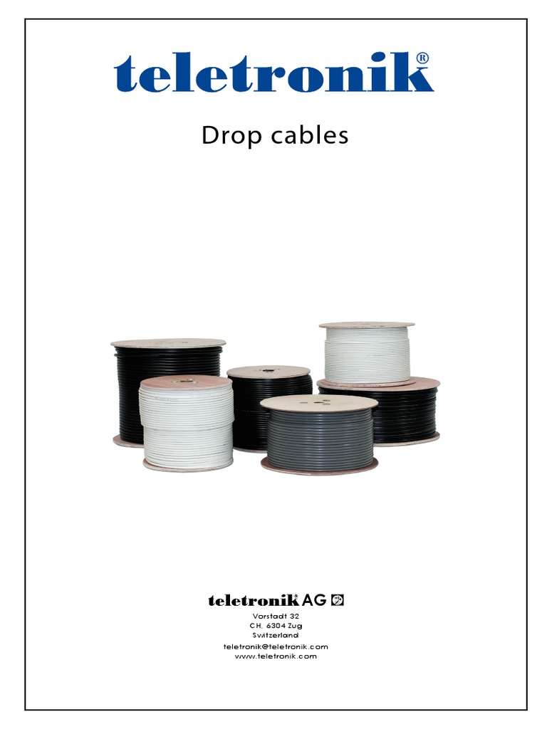 High-Performance Coaxial Drop Cables | PDF | Coaxial Cable | Aluminium Foil