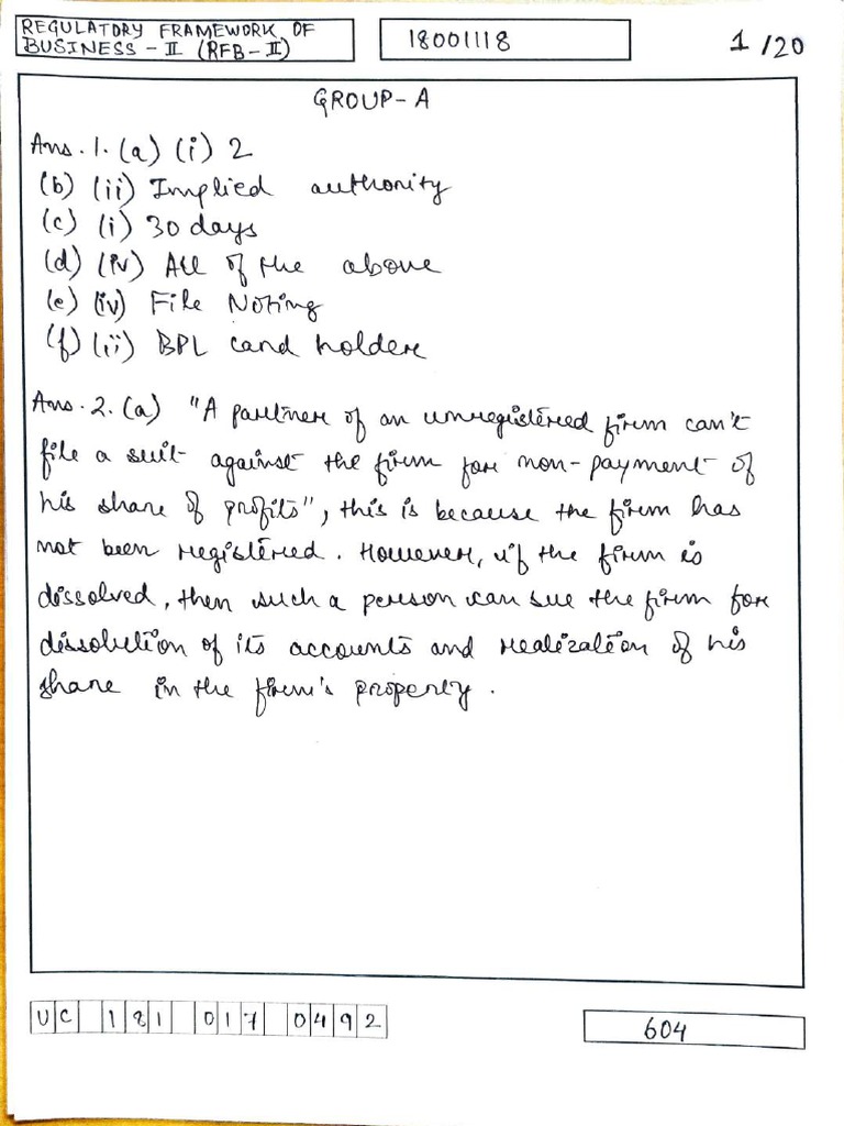 REGULATORY FRAMEWORK OF BUSINESS-II (RFB-II) UC-181-017-0492-compressed | PDF