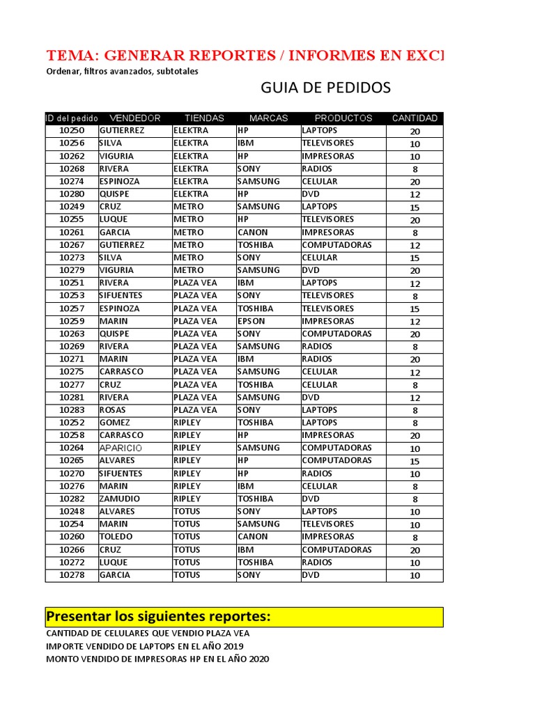 Generar Reportes En Excel Pdf