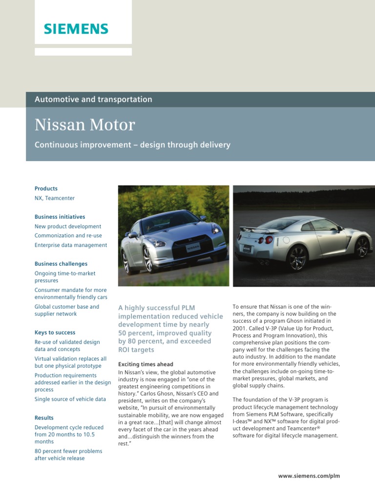Case Study Nissan Motor | PDF | Product Lifecycle | Business