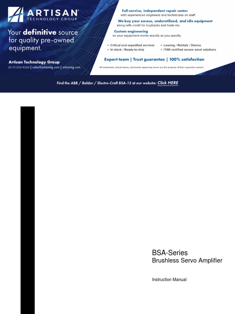 EC BSA Series Manual PDF | PDF | Electric Motor | Fuse (Electrical)