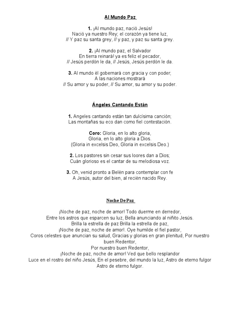 Al Mundo Paz | PDF | Jesús | Amor