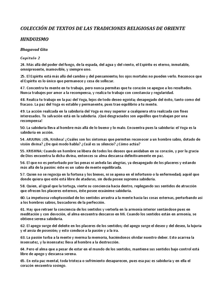 Sabiduría y Yoga en el Bhagavad Gita | PDF | Mantman (hinduismo) | Alma