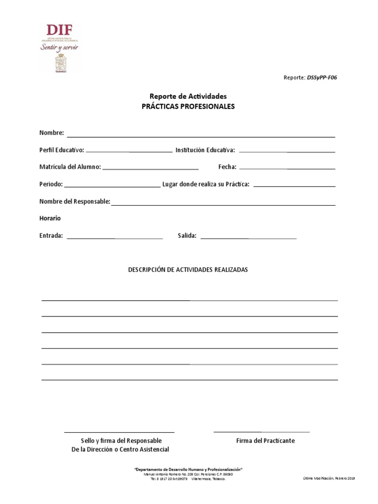 Formatos Prácticas Profesionales Pdf
