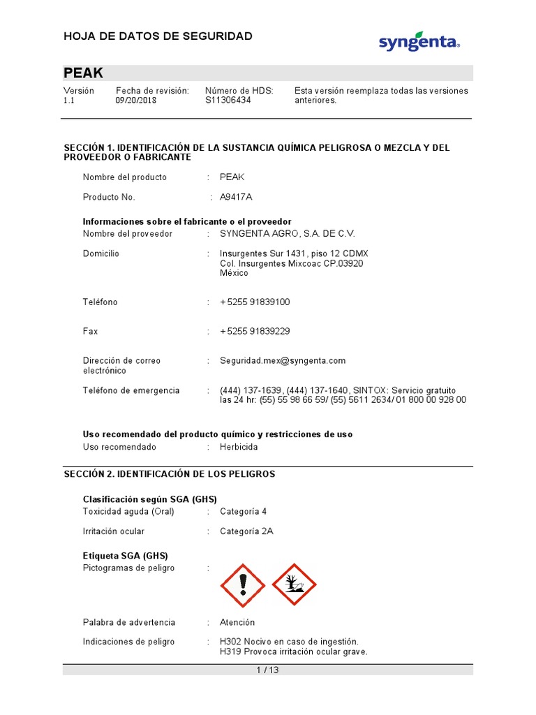 MSDS 3 | PDF | Agua | Reciclaje