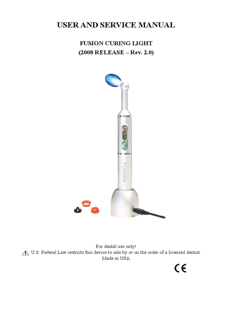 Fusion Curing Light User Manual | PDF | Light Emitting Diode ...