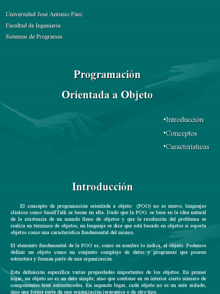 Clase_1_java_POO.ppt | PDF | Objeto (informática) | Programación orientada a objetos