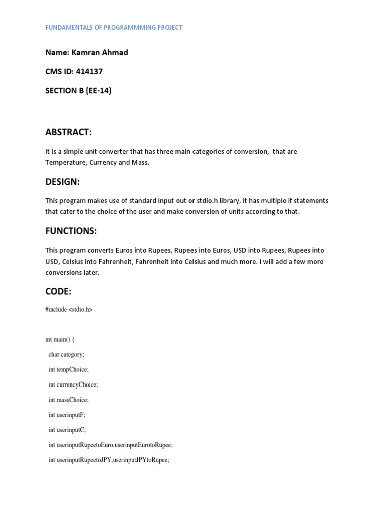 Unit Converter Kamran | PDF | Fahrenheit | Pound (Mass)