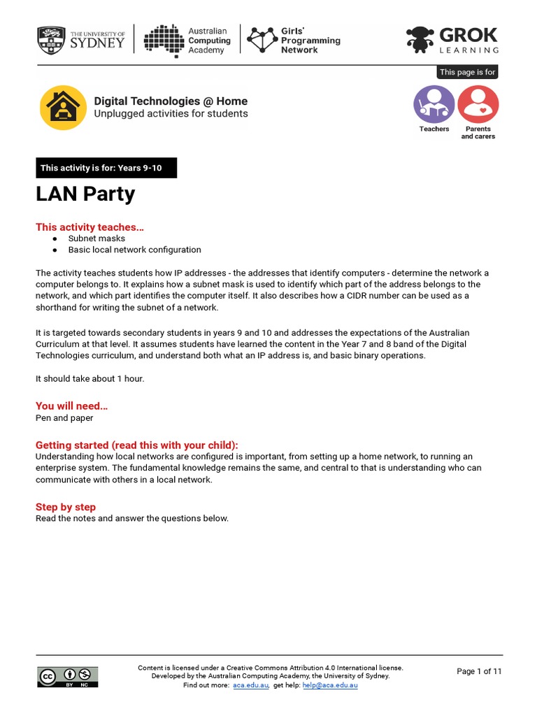 LAN Party: Subnet Masks Explained | PDF | Ip Address | Computer Network