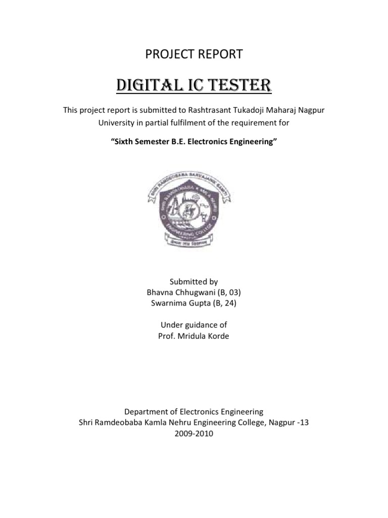 REPORT Ic Tester | PDF