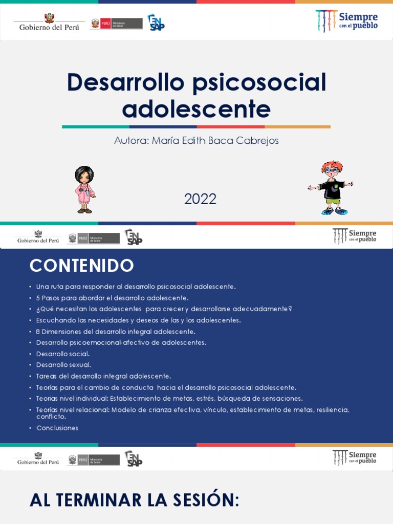 Desarrollo Psicosocial Adolescente | PDF | Adolescencia | Comportamiento