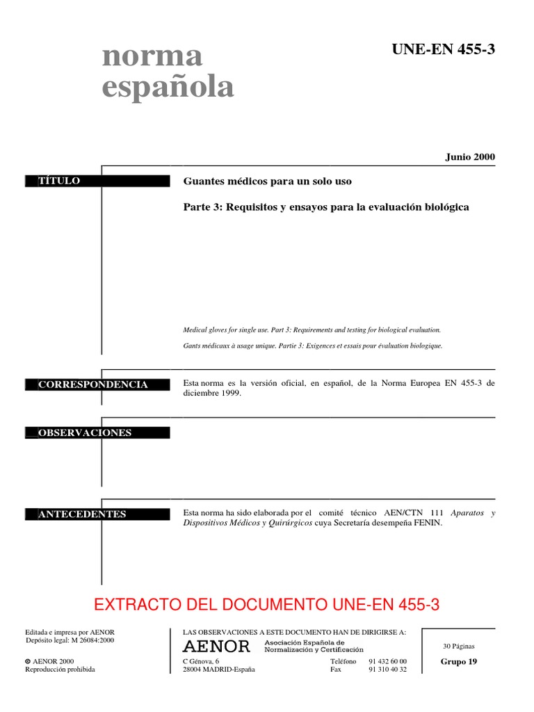 Standard en 455-3 Seg Biiologica | Descargar gratis PDF | Química | Ciencias fisicas